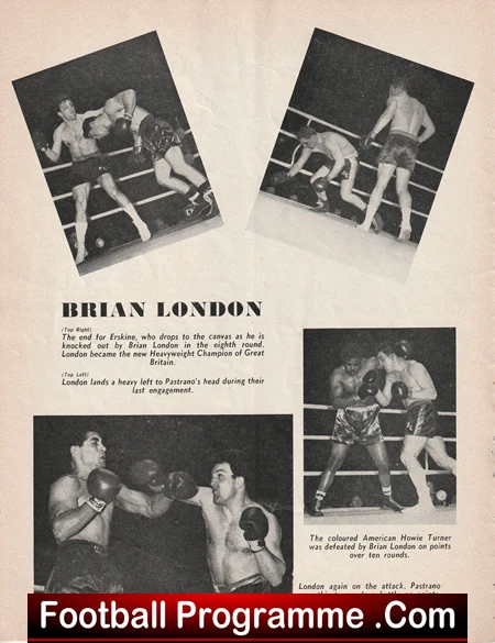 Boxing Terry Downes v Phil Edwards 1958 – Harringay Arena London Boxing ...
